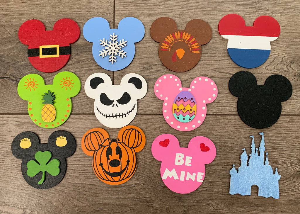 Mouse Head Mickey Add On Interchangeable Shapes- Mickey Home sign, Dis ...